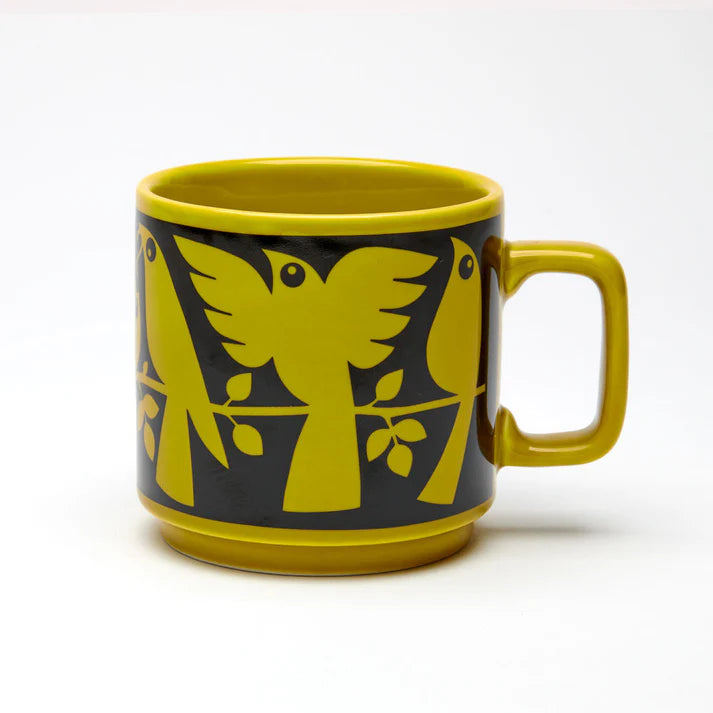 Birds Chartreuse Hornsea Mug – The Hepworth Wakefield Shop