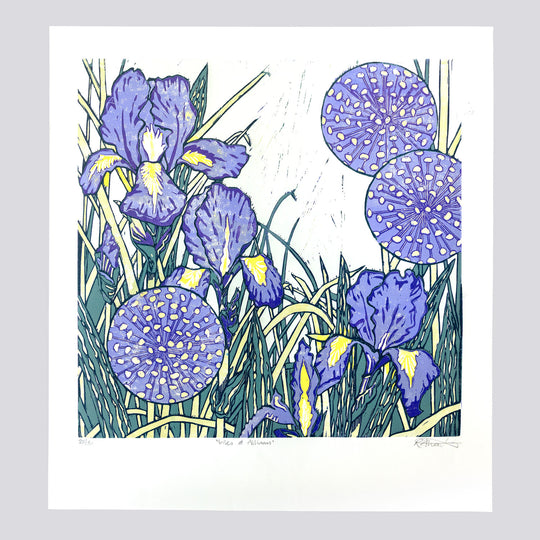 Unframed Irises and Alliums by Rachel Knowles – The Hepworth Wakefield Shop