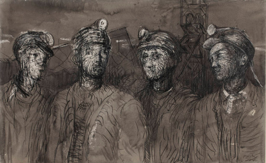 Pit Boys at Pithead Mini Print by Henry Moore – The Hepworth Wakefield ...