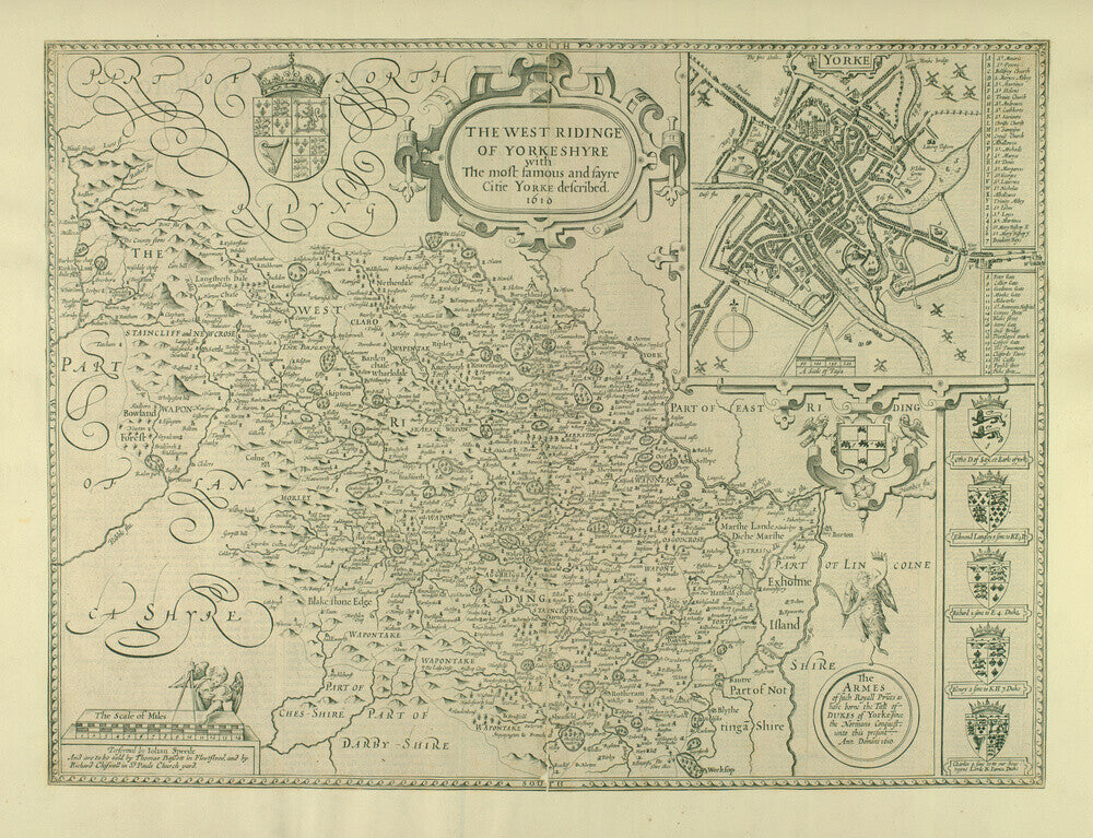John Speed, Map of the West Riding of Yorkshire, 1610 – The Hepworth ...